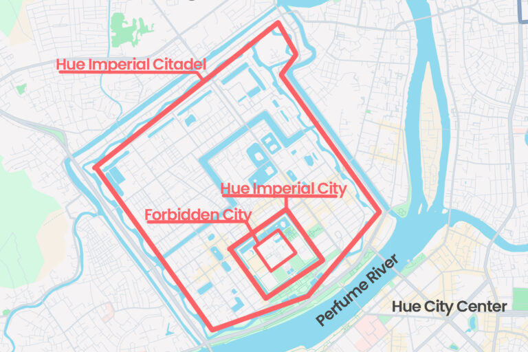 Map of Hue - All Major Temples, Tombes & Palaces | Local Vietnam